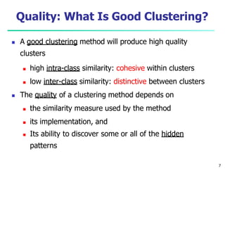 QUALITY AND VALIDITY OF CLUSTER ANALYSIS | PDF