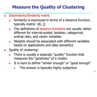QUALITY AND VALIDITY OF CLUSTER ANALYSIS | PDF