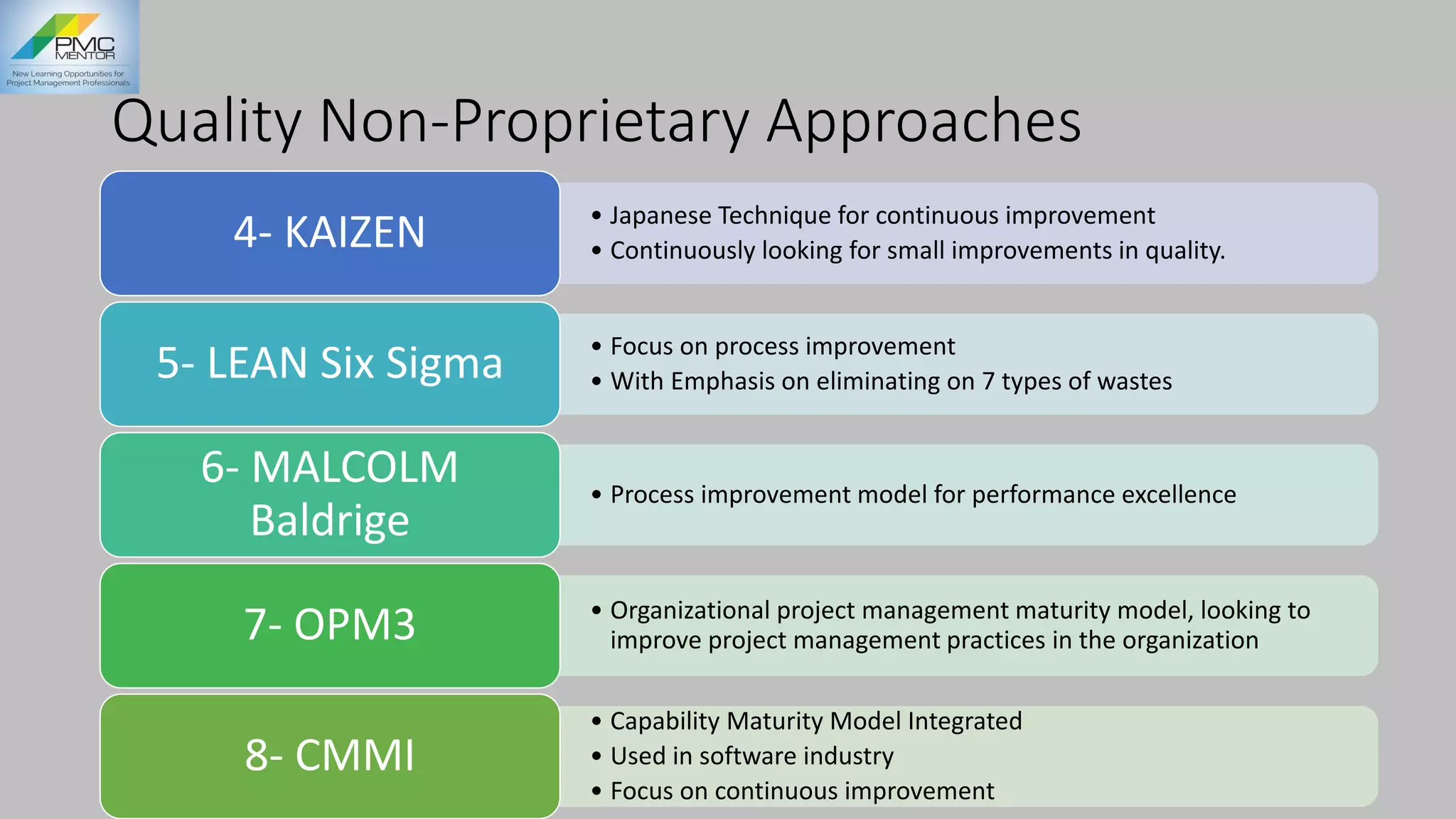Quality approaches | PPTX