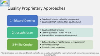 Quality approaches | PPTX