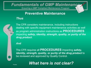 Quality Approval in Maintenance | PPT