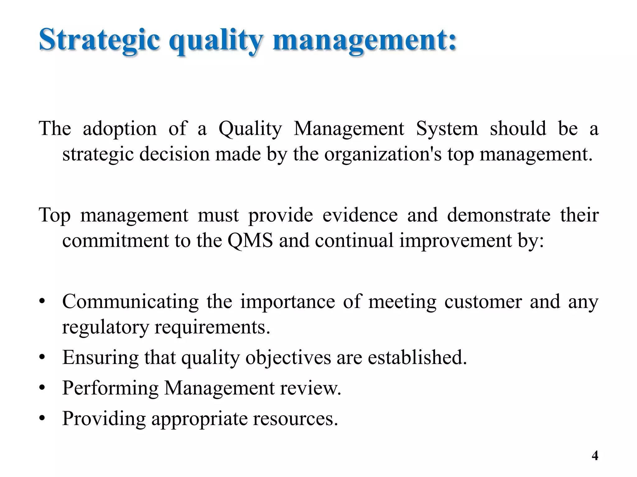 Quality as a strategic decision | PPTX
