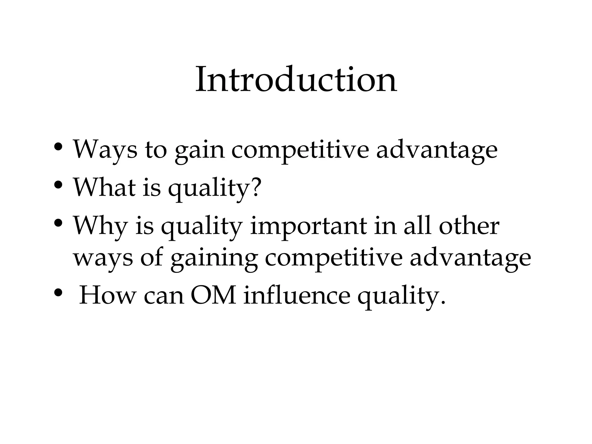 Quality as a way to gain competitive advantage - Rolex | PPT