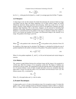 Quality assessment for online iris | PDF