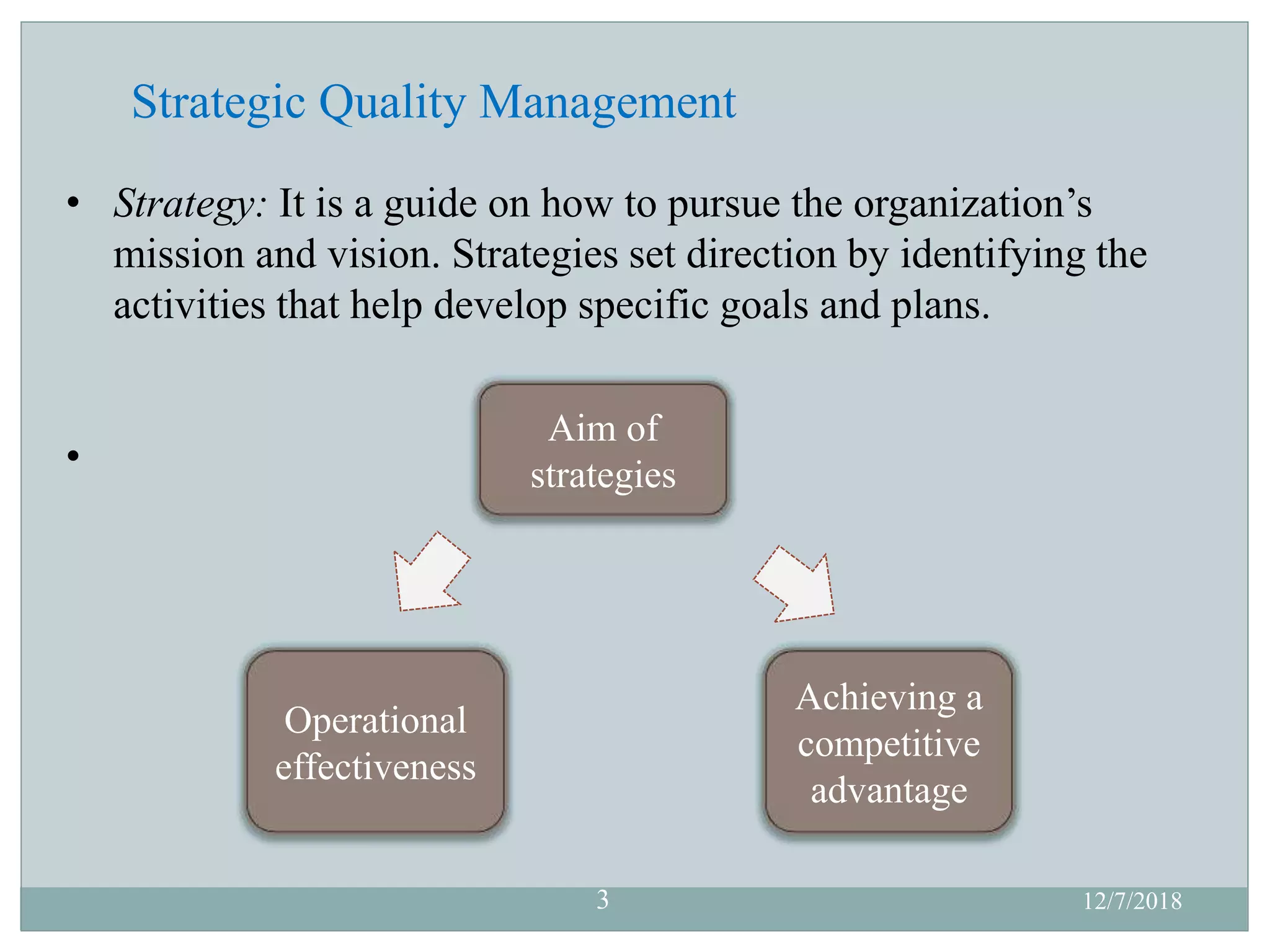 Quality as strategic decision, SQM PROCESS, Mckinsey 7s model,strategic ...