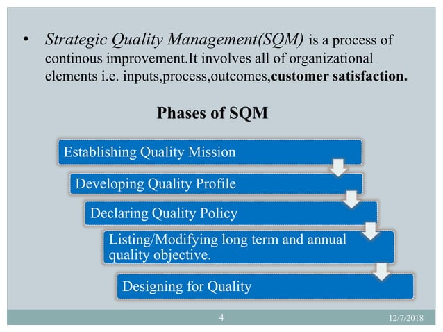 Quality as strategic decision, SQM PROCESS, Mckinsey 7s model,strategic ...