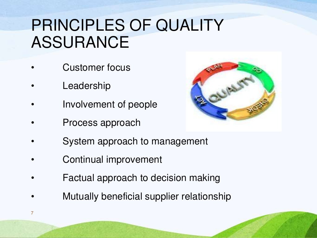 Quality assurance Quality assurance