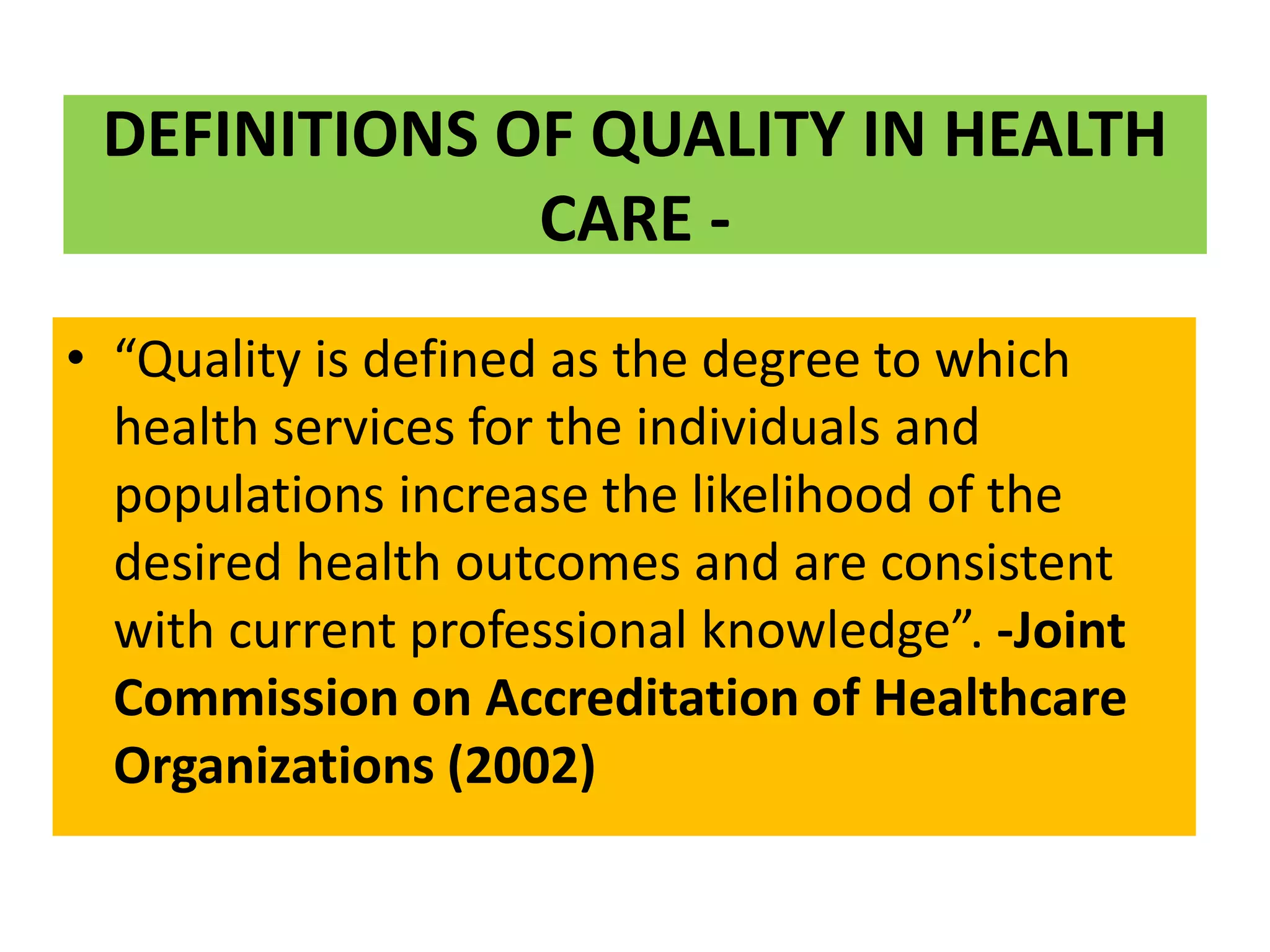 Quality assurance in nursing management | PPTX