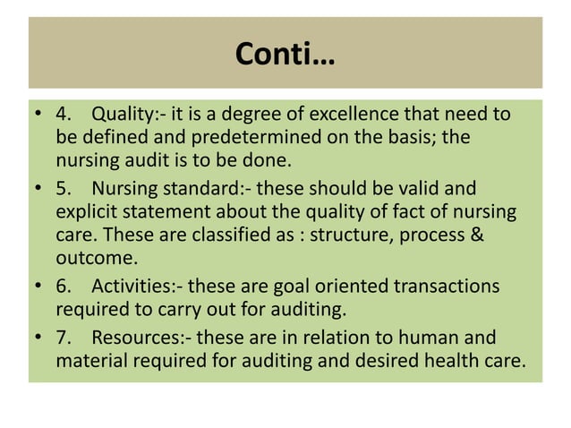 Quality assurance in nursing management | PPTX | Healthcare Industry | Industries