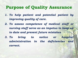 Quality assurance in Nursing | PPSX