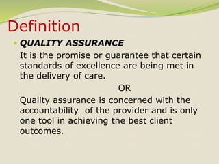 Quality assurance | PPT