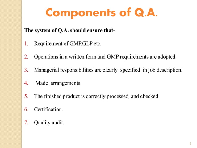 Quality assurance | PPTX