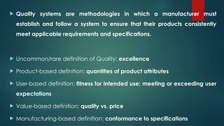 Quality Assurance and Quality Management concepts: Definition and ...