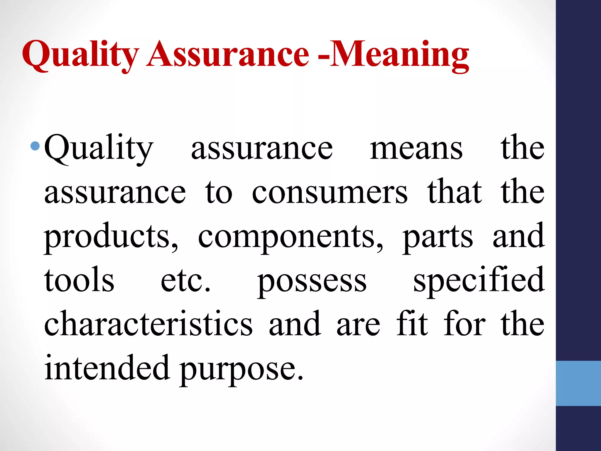 Quality assurance concept,cycle & models | PPTX