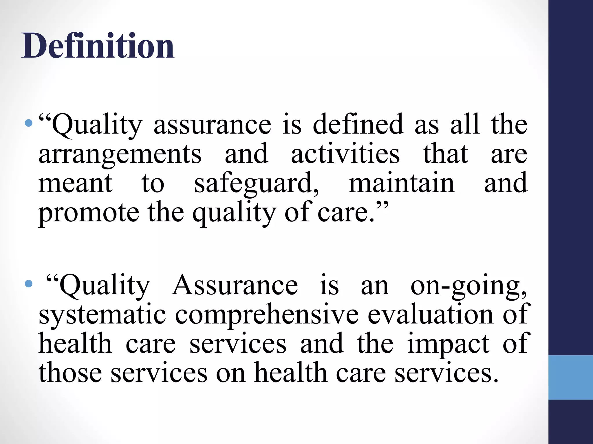 Quality assurance concept,cycle & models | PPTX