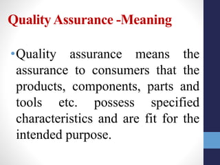 Quality assurance concept,cycle & models | PPTX