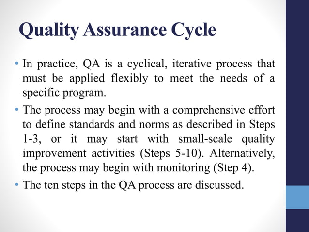 Quality assurance concept,cycle & models | PPTX