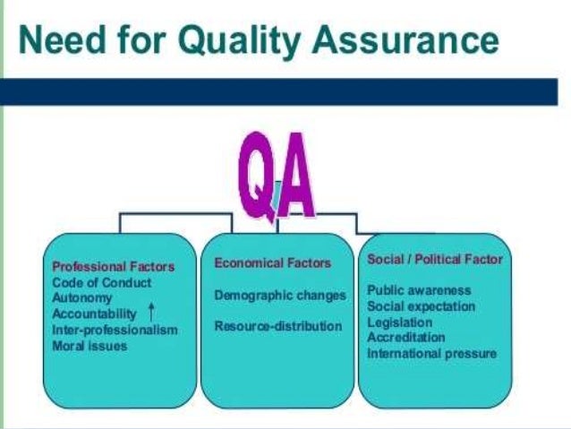 Quality assurance -Models & approaches