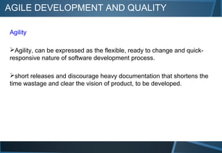 Quality assurance activities in agile | PPT