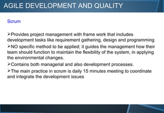 Quality assurance activities in agile | PPT