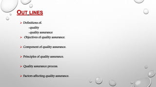 Quality assurance and accredition, nursing standards | PPTX