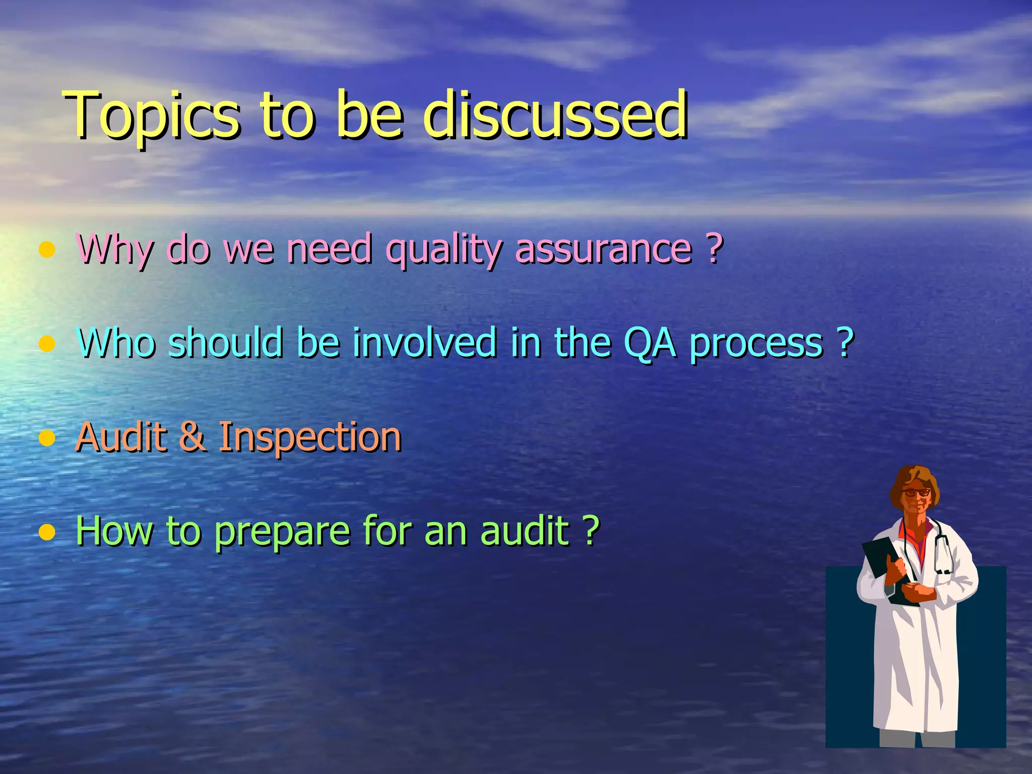 Quality Assurance : Audit And Inspection | PPT | Business | Business ...