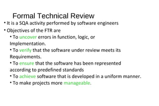 Quality assurance and management, software engineering | PPT