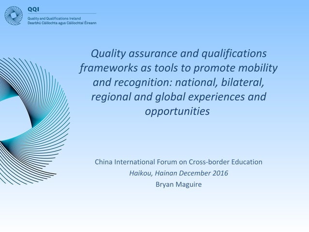Quality Assurance And Qualifications Frameworks As Tools To Promote Mobility And Recognition
