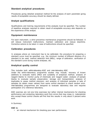 Quality assurance and quality control | PDF