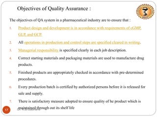 Quality assurance and quality management concepts | PPTX