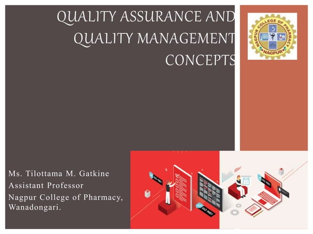 Quality assurance and quality management concepts ppt.pptx | Pharmaceutical Industry | Industries