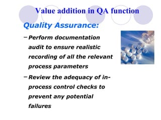 Quality assuranceandregulatorycomplianceforpharmaceuticalproduct(4) | PPTX