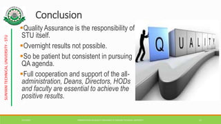 QUALITY ASSURANCE practices at Higher Educational Institutions | PPTX ...