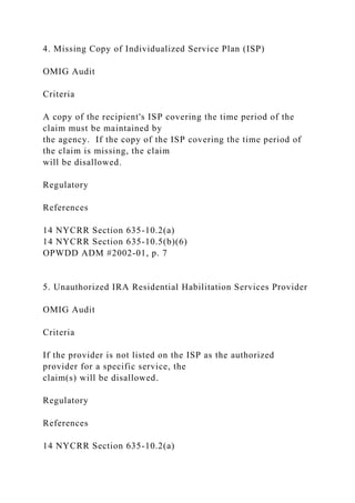 QUALITY ASSURANCE AUDITOPWDD Internal Audit CriteriaNAME OF .docx