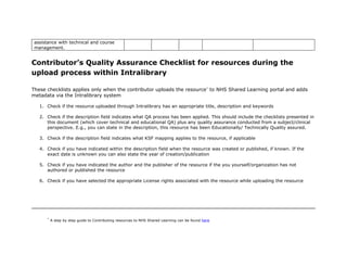 Quality assurance checklists | PPT