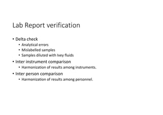 Quality assurance in a medical laboratory | PDF