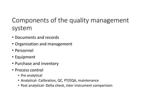 Quality assurance in a medical laboratory | PDF