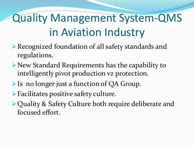 Quality Assurance in Aviation