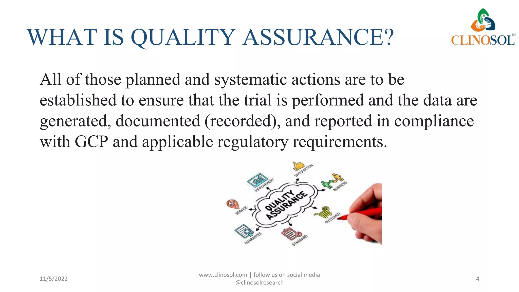 Quality Assurance in Clinical Trials | PPTX