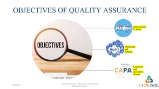 Quality Assurance in Clinical Trials | PPTX