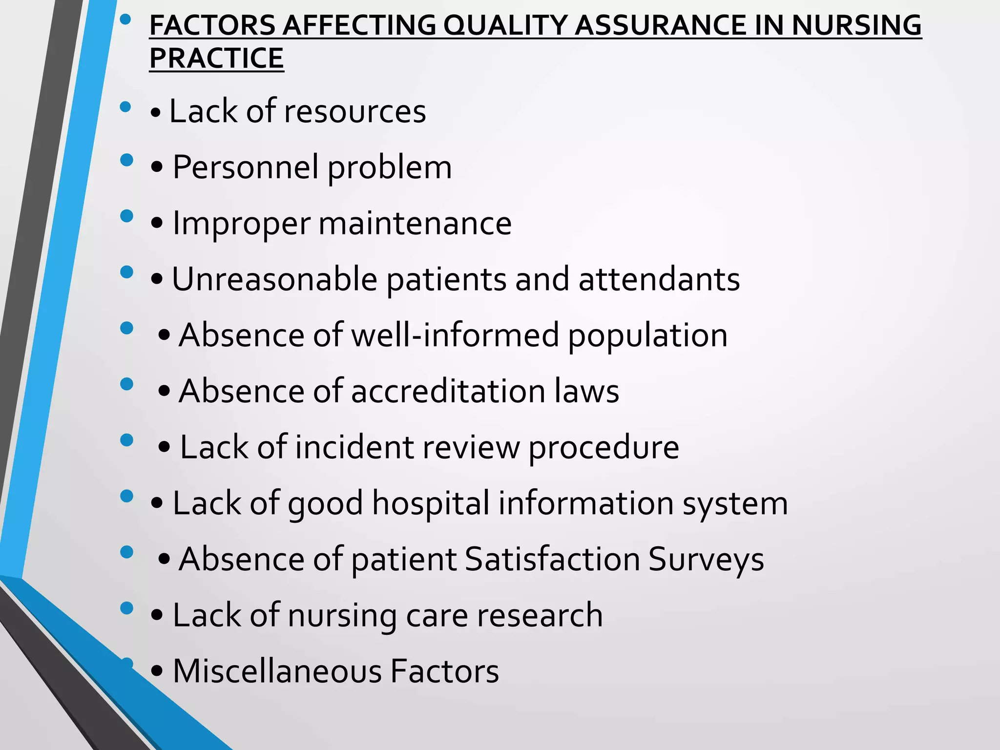 Quality assurance in community health nursing | PPTX