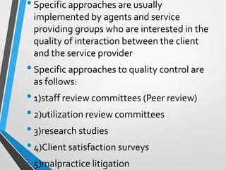 Quality assurance in community health nursing | PPTX