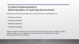 Quality assurance in e learning | PPTX