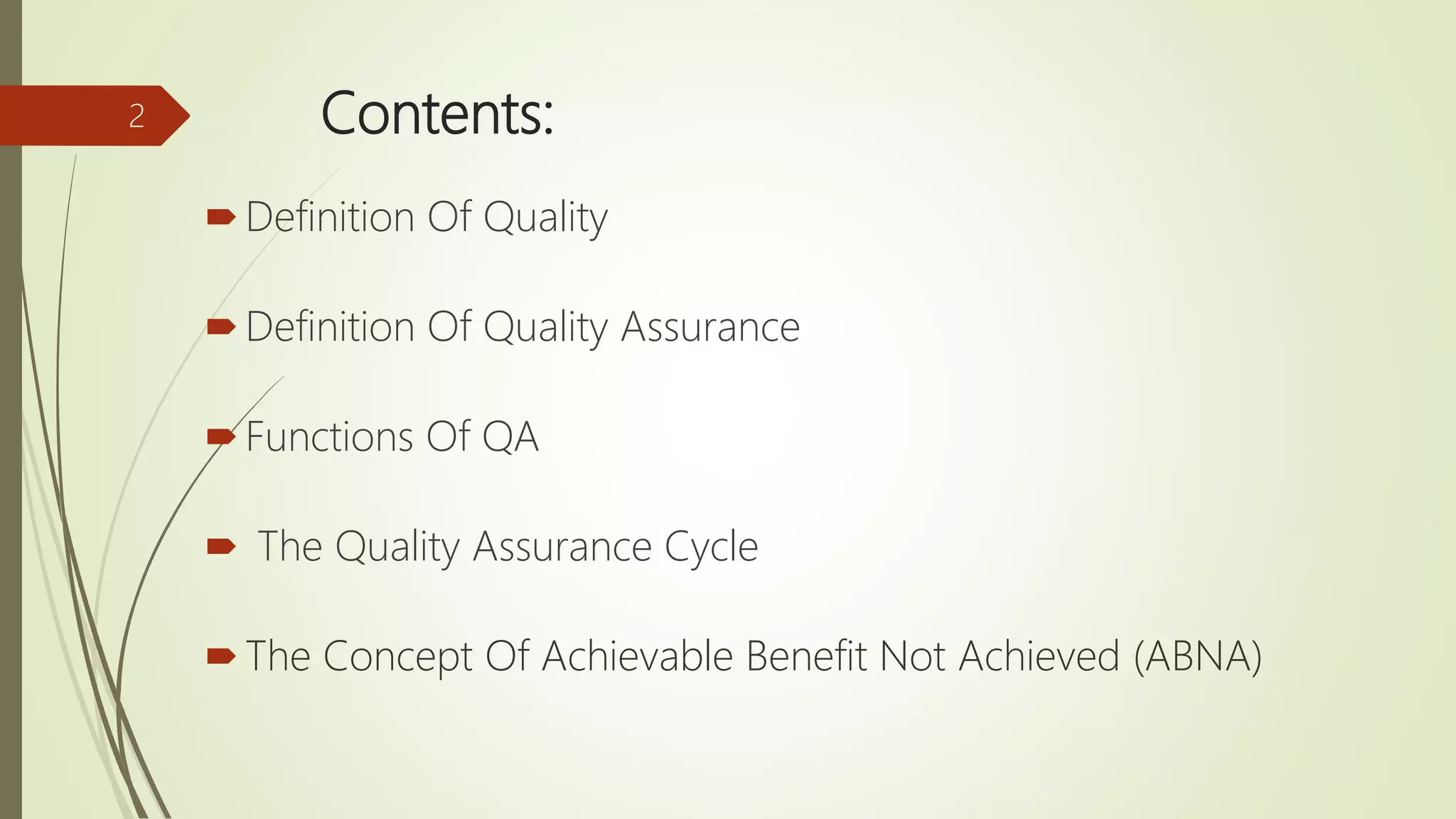 Quality assurance in healthcare | PPTX