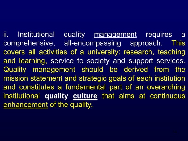 Quality Assurance in Higher Education | PPT | Education industry ...