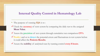 Quality Assurance in Hematology laboratory | PDF
