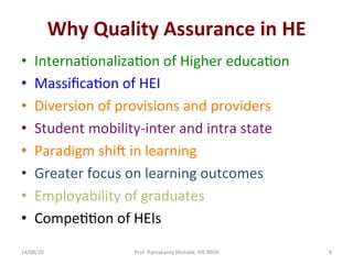 Quality assurance in higher education | PDF