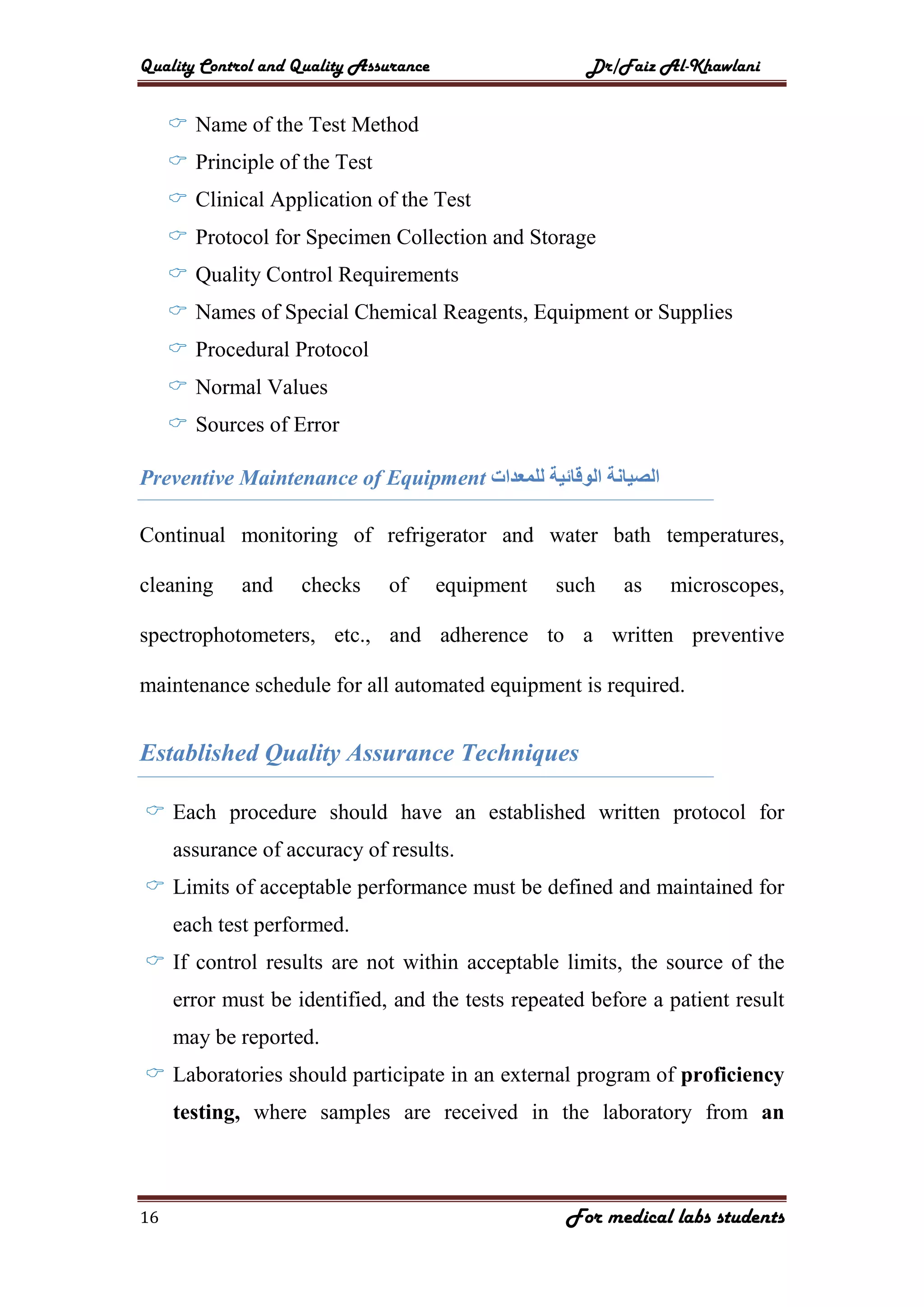 Quality assurance in medical laboratory | PDF