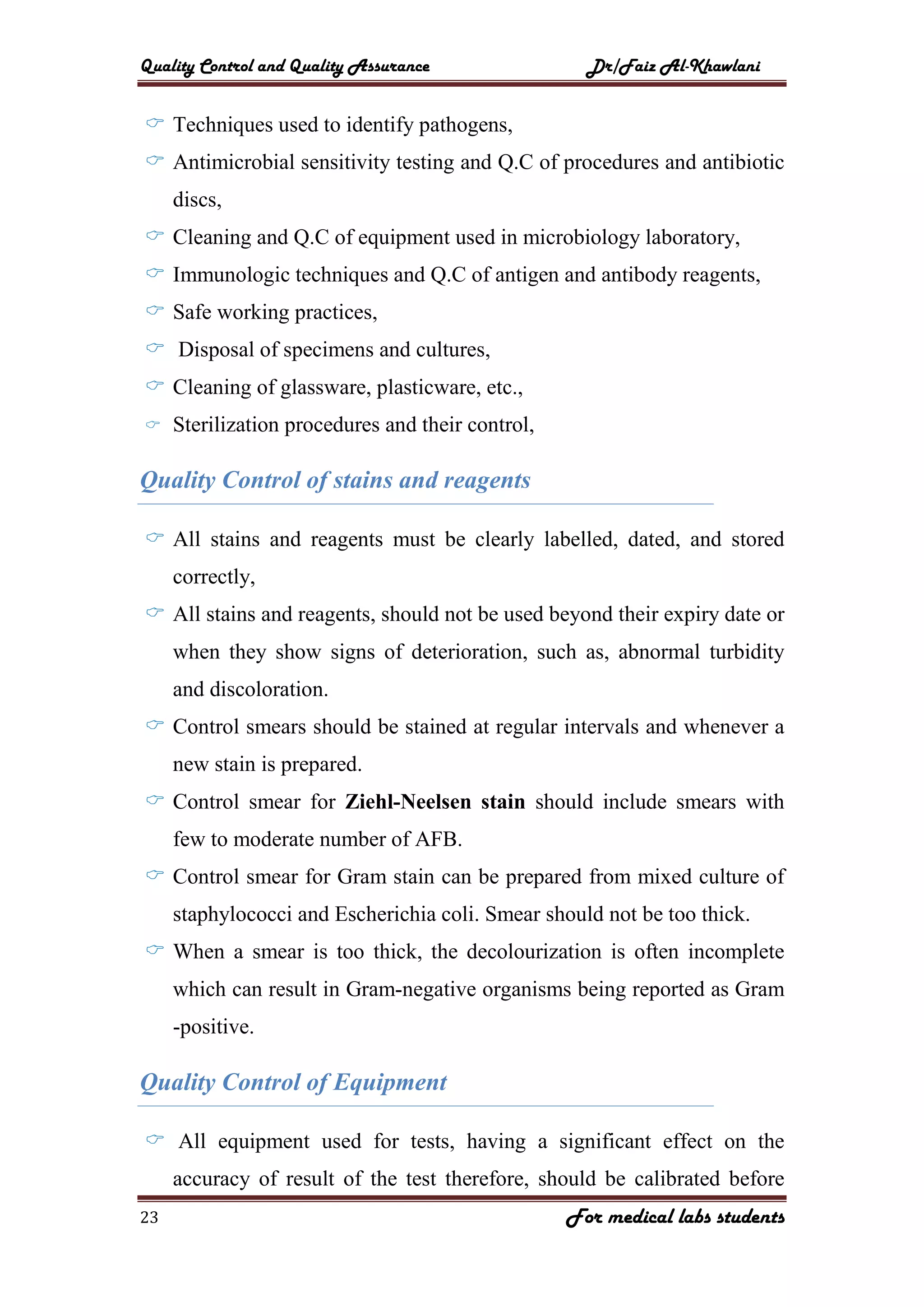 Quality assurance in medical laboratory | PDF