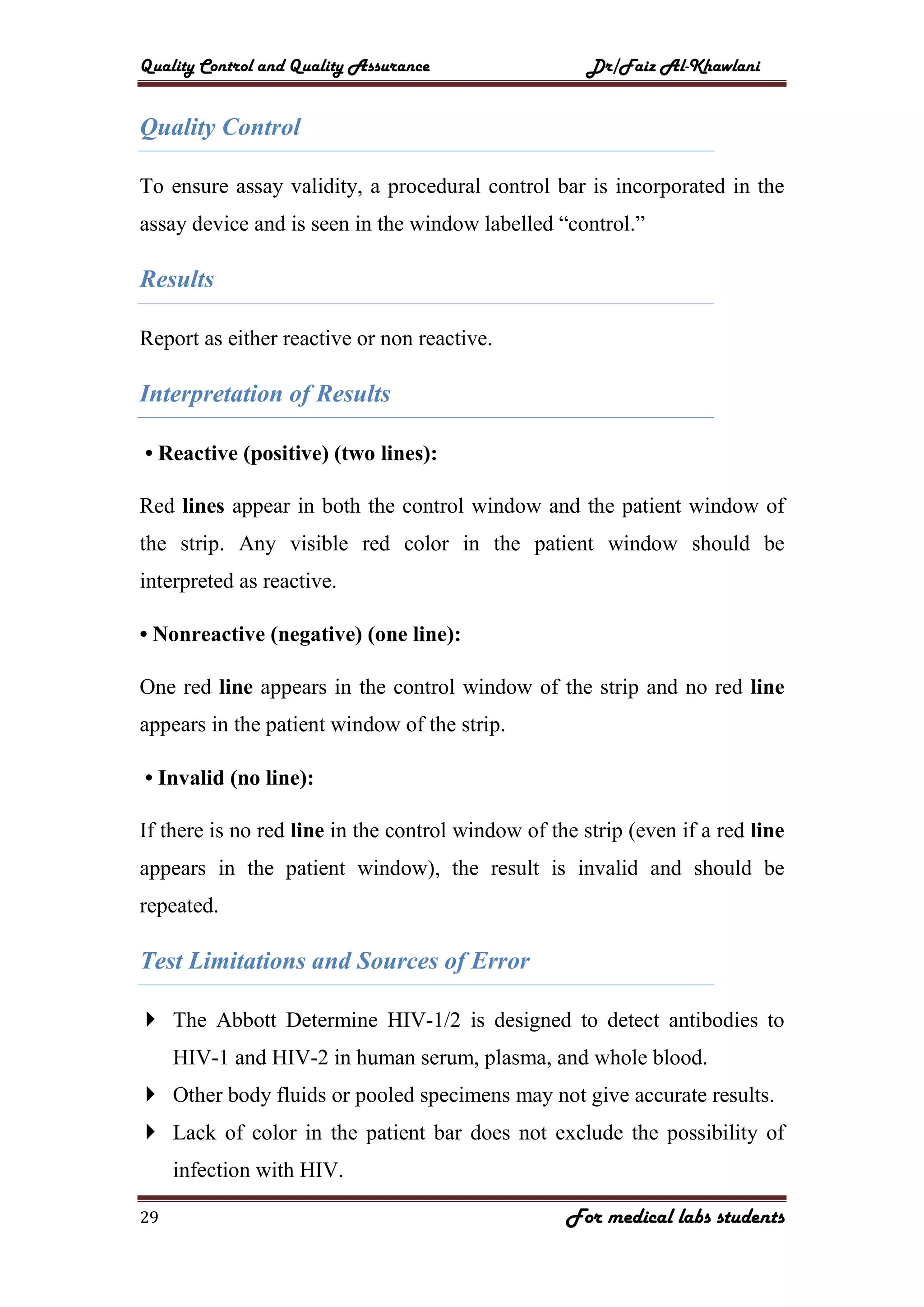 Quality assurance in medical laboratory | PDF